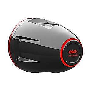 Wet Sounds REV 10 HD 10" Horn Loaded Compression Driver Tower Speakers with XW Grills & Stainless Swivel Clamps, 300 Watts RMS, Black, Pair