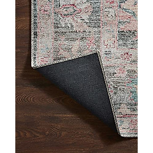 Loloi II Elysium Collection ELY-02 Graphite/Multi, Traditional 7'-6" x 9'-6" Area Rug