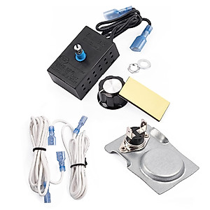 Hiorucet Fireplace Blower Fan Variable Rheostat Speed On/Off Switch Control and Magnetic Thermostat Switch with High Temperature Resistant Wire for Fireplace Blower Fan, Wood Stove, Gas Log Fireplace.