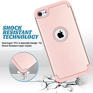 ULAK Compatible with iPod Touch 7 Case, iPod Touch 6 Case, iPod Touch 5 Case, Heavy Duty High Impact Knox Armor Case Cover for iPod Touch 5th/6th/7th Generation, Purple