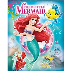 Disney Princess Ariel and Friends Soft Throw Silk Blanket 40"x50"