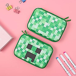 SOOCUTE School Boys Pencil Bag Pen Case With Compartments - Large Capacity Students Stationery Pouch With Zipper Closure - Cute Accessories Storage Box Organizer For Kids Girls Toddlers