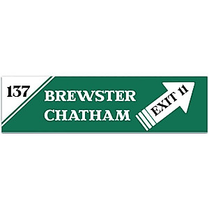 Route 6 Old Exit 11 Cape Cod Vinyl Sticker - Outdoor Waterproof Massachusetts Car Jeep Truck Cargo Box Laptop Bumper Window Decal Bumper Sticker [02100]