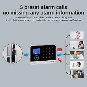 Wireless WiFi Smart Home Security DIY Alarm System with Motion Detector,Notifications with app,Door/Window Sensor, Siren,Compatible with Alexa,NO Monthly Fees