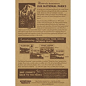 Better Wood Products Limited Edition Protect The Parks Series All Natural Fatwood Fire Starter Sticks, 13 Pound Wooden Crate, Glacier