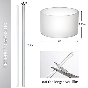 2 PACK Silicone Boot and 2 PACK Silicone Straws for Stanley Quencher H2.0 40 oz Tumbler with Handle & IceFlow 20oz 30oz, Clear Reusable Straw & Bottom Sleeve Cover Set, Cup Accessories for Stanley