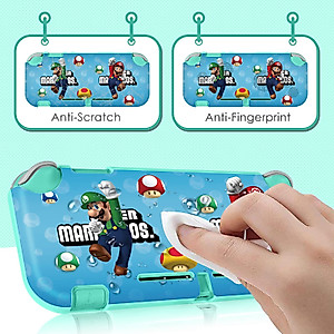 oqpa for Nintendo Switch Lite 2019 Case for Girls Boys Kids PC Cute Kawaii Anime Cartoon Character Cool Fun Slim Protective Cases Hard Shell Cover with Screen Protector Glass for Switch Lite,M Malio
