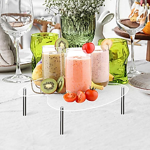 Abaodam 3pcs Cake Display Stand Clear Shelves for Display Toy Storage Stand Perfume Organizer for Dresser Food Stands for Display Party Acrylic Tiered Display Stand Tiered Shelf Organizer