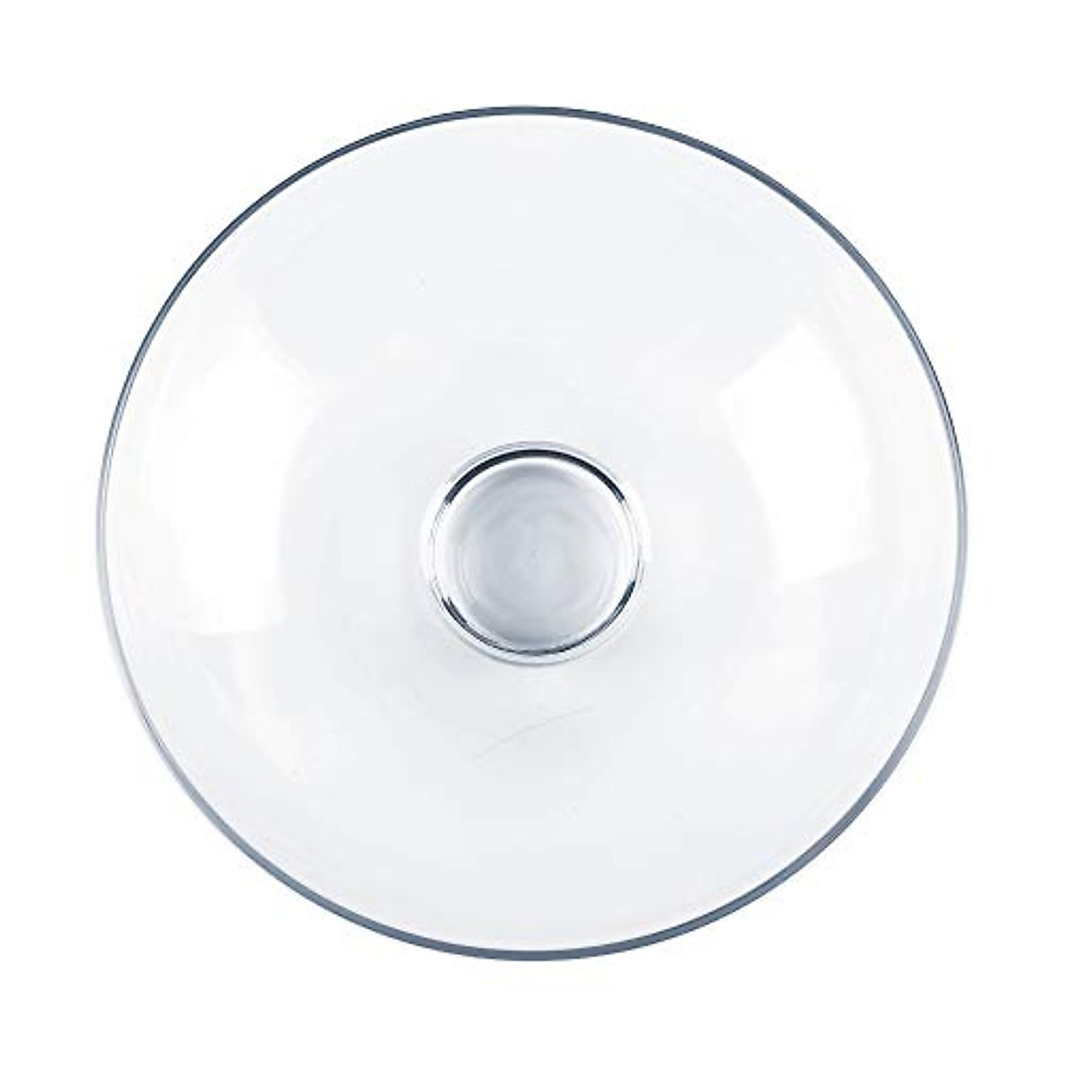 CYS Excel Glass Decorative Footed Bowl (H:4.5" D:12") | Fruit Display Bowl | Terrarium Bowl | Compote Vase Kitchen Table Centerpiece | Footed Pedestal Bowl