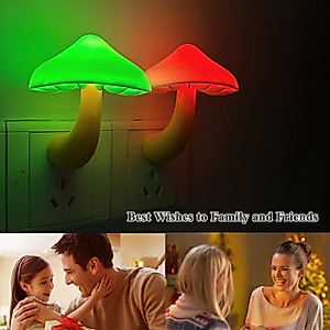 Kazgroth Sensor LED Night Light, Color Changing Mushroom Night Light Plug-in Wall Based Lamp, Gift for Kids Adults, Cute Mushroom Nursery Light for Bedroom, Bathroom, Kitchen, Hallway and Stairs