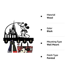 Disney Castle Theme Wall Decor Hooks Customize Household Door Decor Hooks Multi-Function Wall Coat Bags Clothes Hook Keys Holder