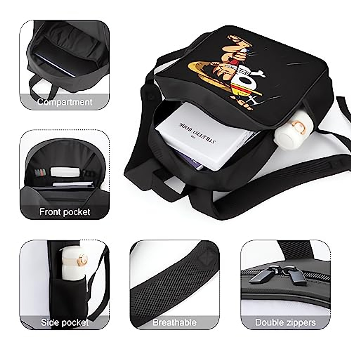 Anime Backpacks For Boys Teen Cartoon Backpack anime characters Bookbag Large Capacity Sports Backpacks Travel Bags A2