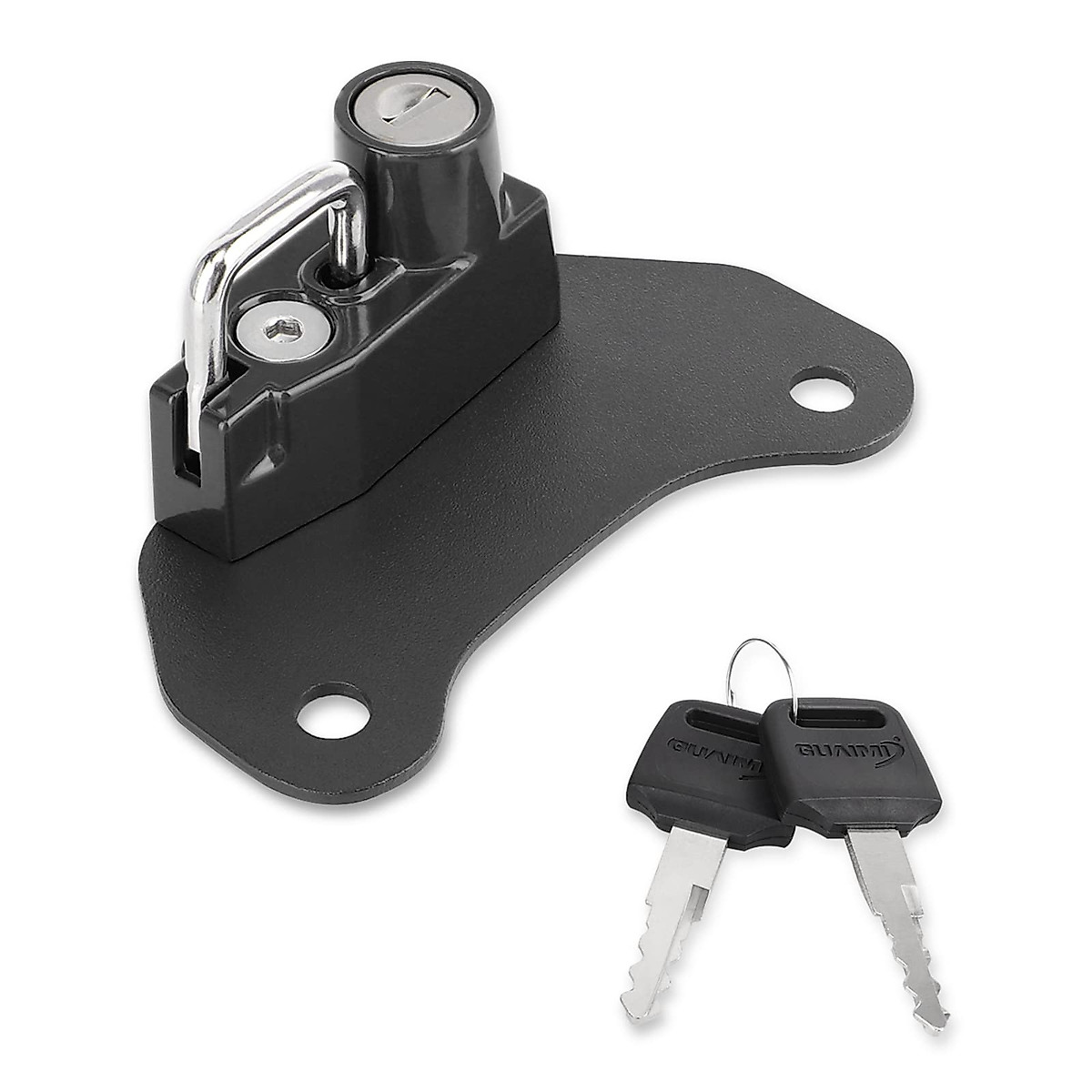 Motorcycle Helmet Lock Anti-Theft Helmet Security Lock with Keys for Indian Scout/Sixty 2015-2018-Black