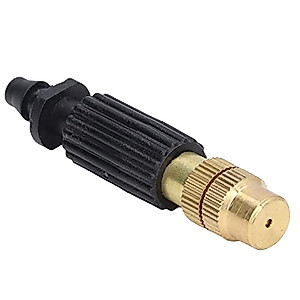 Atomizing Nozzle, Cooling Standard Size Brass Detachable Drip Irrigation Sprayer Humidification for Garden for 4/7mm Pipe