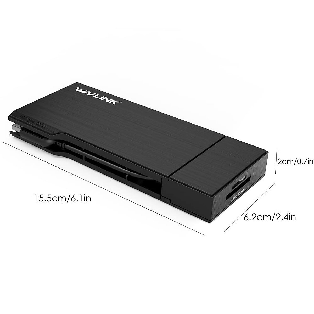 WAVLINK USB 3.0 Docking Station Dual Display HDMI | VGA with Gigabit Ethernet, USB 3.0 Port, Removable Card Reader, HDMI up to 2560x1440 and VGA 1920x1200 Support Windows and MacOS