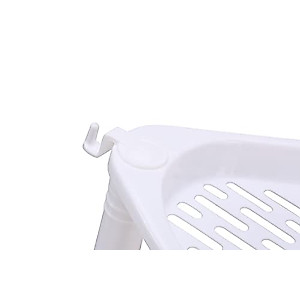 3 Tier Corner Shower Caddy, Rustproof, Plastic Shower Organizer for Bathroom, Bathtub, Shower pan, Bath Accessories Shower Caddies, 13.5 x 10 x 18 Inches, White (White 3 Tier Triangle)