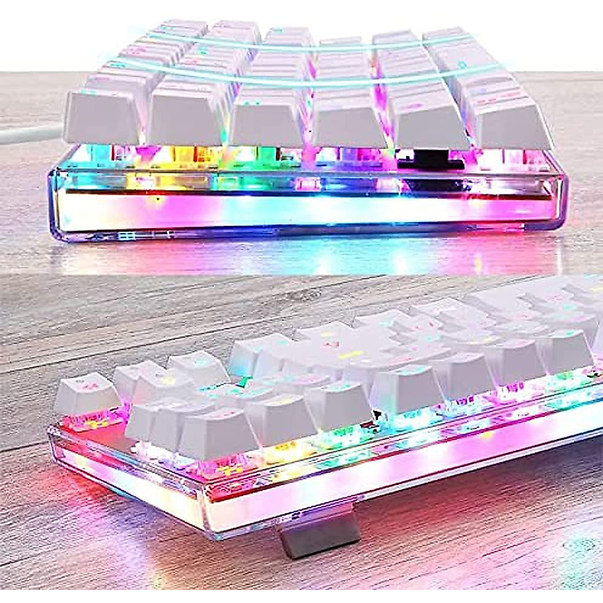 XYLXJ Mechanical Gaming Keyboard RGB LED Rainbow Backlit Wired Keyboard