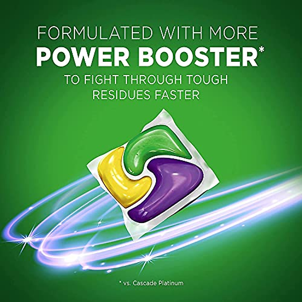 Cascade Platinum Dishwasher Pods, Dishwasher Detergent, Dishwasher Pod, Dishwasher Soap Pods, Platinum Boost Actionpacs, Lemon, 37 Count Dishwasher Detergent Pods