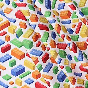 Mook Fabrics Cotton Building Blocks, Multi Cut by The yard