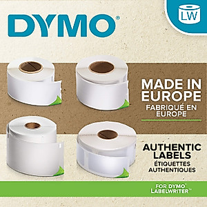 Dymo 28 mm x 89 mm LW Address Labels, 24 Rolls of 130 Easy-Peel Labels (3120 Labels), Self-Adhesive, for LabelWriter Label Makers, Authentic - Black, White