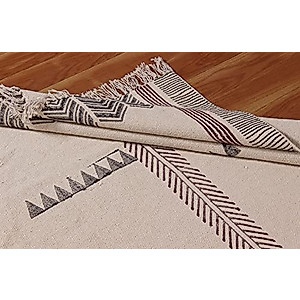 Custom size rug Beige Dining room rug Outdoor patio rug Indian dhurrie rug Square cotton rug Hallway runner rug Stair runner rug kitchen rug Living room rug Garden yoga mat