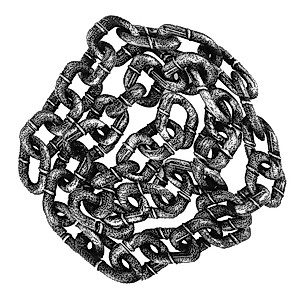 Hosfairy 5.9 Ft Halloween Chains Plastic Chains Props for Halloween Party Decoration Cosplay Accessory