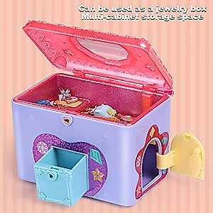 Walbest Toy, Jewelry Box Lovely Large Capacity Plastic Cartoon Treasure Chest for Gift Treasure Box