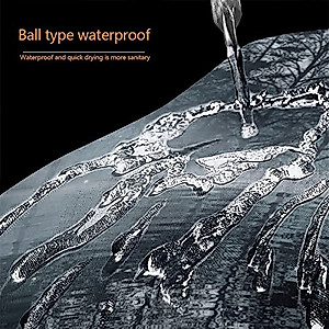 Zmcongz Night Forest 4 Piece Shower Curtain Sets Full Moon Tree Reflected in The Lake with 12 Hooks, Bath Mat Set Bathroom Decor by Durable Waterproof Fabric, 72x72 Inch