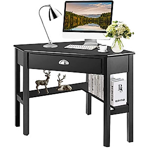 HOMGX Writing and Study Corner Computer Desk, Black