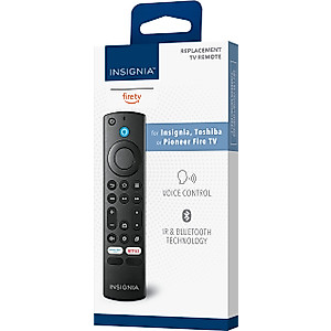 Insignia - Fire TV Replacement Remote for Insignia and Toshiba - Black
