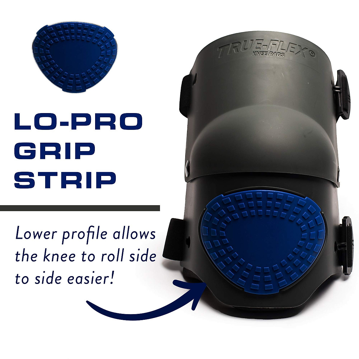 TSE Safety - TSE-TFLX-4-16-GEL Flex Work Knee Foam Padding Pads - Anti-Slip Strong Double Straps Comfortable Knee Protection Breathable Heavy Duty for Indoor and Outdoor Use – Black & Blue