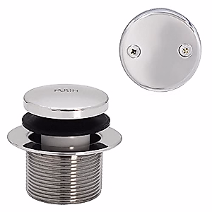 Westbrass 593244-26 White 1-1/2" Tubular Tip Toe Bath Waste Drain Kit, Polished Chrome
