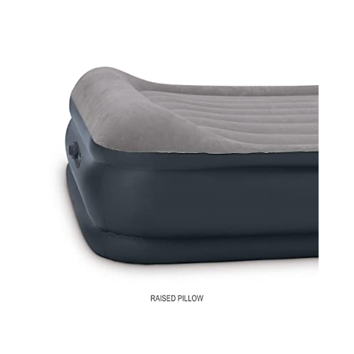 INTEX 64125ED Dura-Beam Plus Essential Rest Air Mattress: Fiber-Tech – Queen Size – Built-in Electric Pump – 18in Bed Height – 600lb Weight Capacity