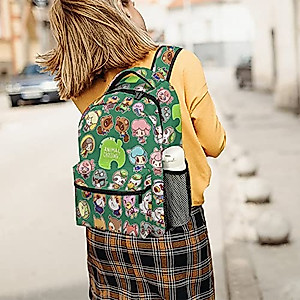 Rwillppycfei Unisex Adult Backpack Animal Cute Crossing Bag Durable Daypack Creative Casual Daypack Classical Basic Business Daypack