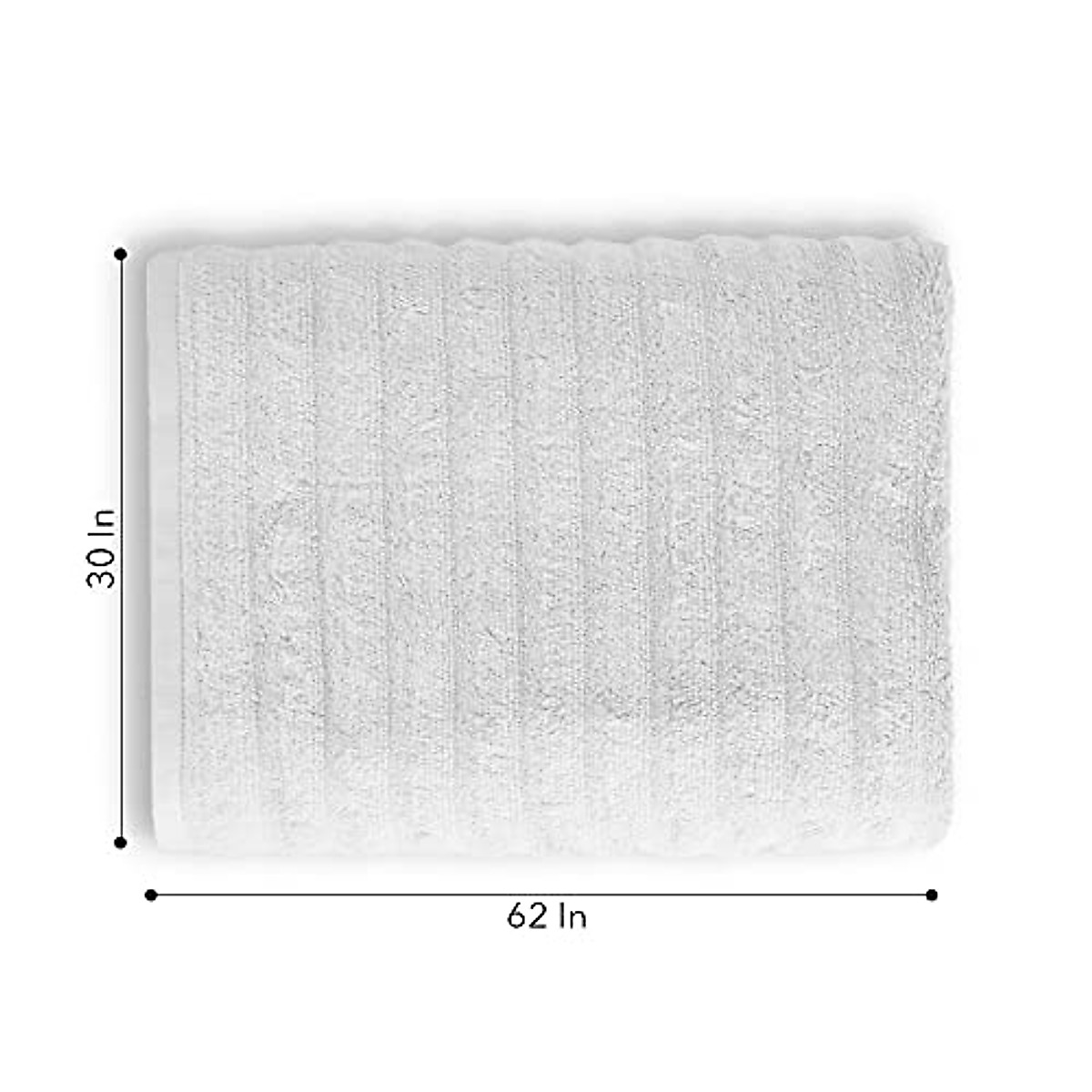 SEDLAV Textured Bath Sheet, Bath Sheet. Bath Towels, Towels for Bathroom (62" x 30") (White)