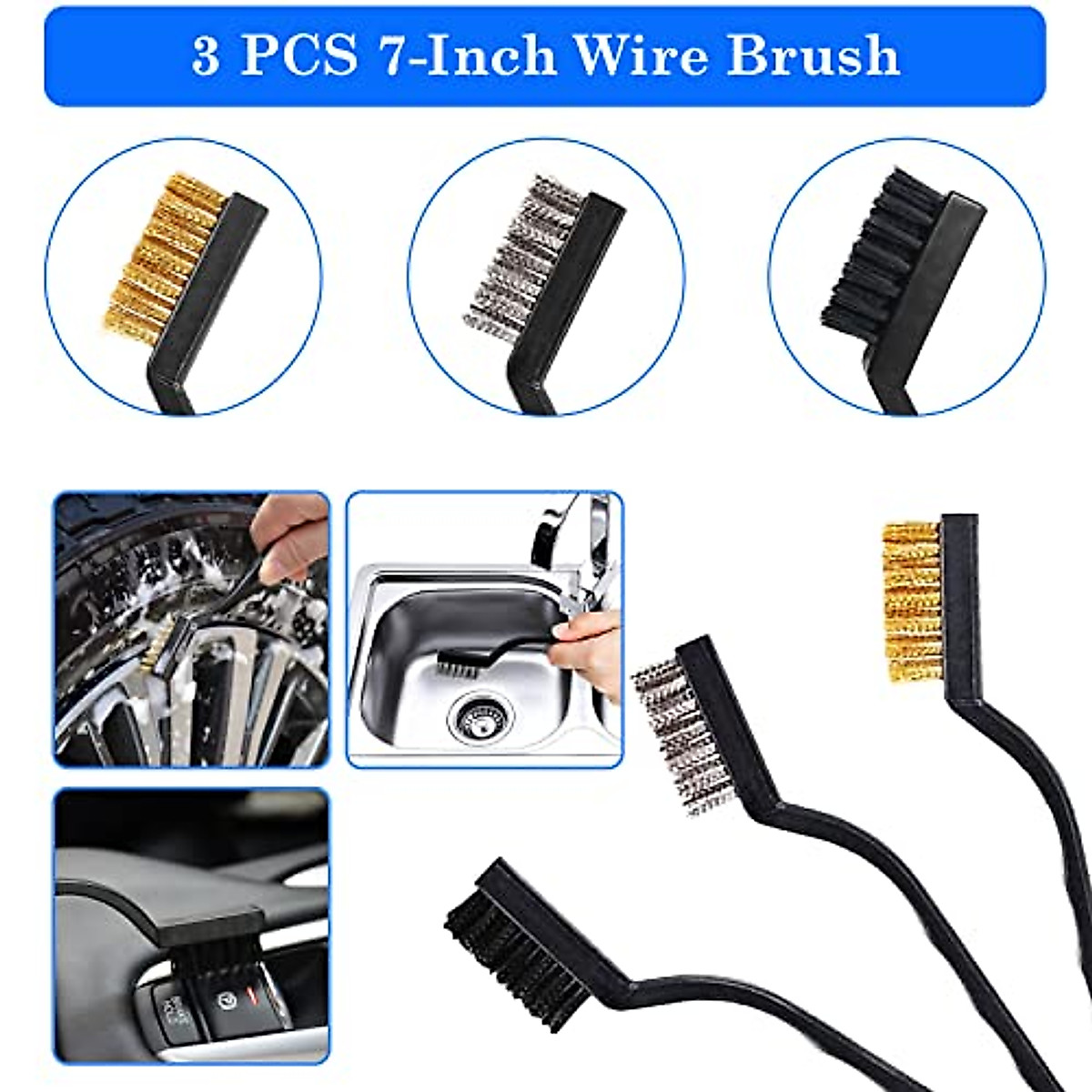 26Pcs Car Detailing Brush Set, Car Detailing Kit, Auto Detailing Drill Brush Set, Car Detailing Brushes, Car Buffing Sponge Pads Kit,Car Accessories,Car Cleaning Tools Kit for Interior,Exterior,Wheels