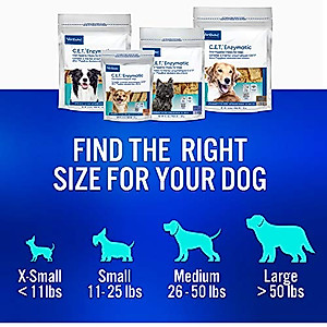 Virbac CET Enzymatic Oral Hygiene Chews for Dogs, beef ,12.8 oz