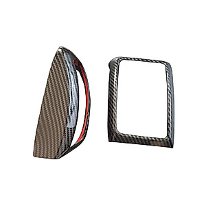 ruihe 4pcs Carbon Fiber Color Air Conditioning Dashboard Vent Cover Fit for Ford Ranger Accessories 2015 2016 2017 2018 2019 2020 2021ABS