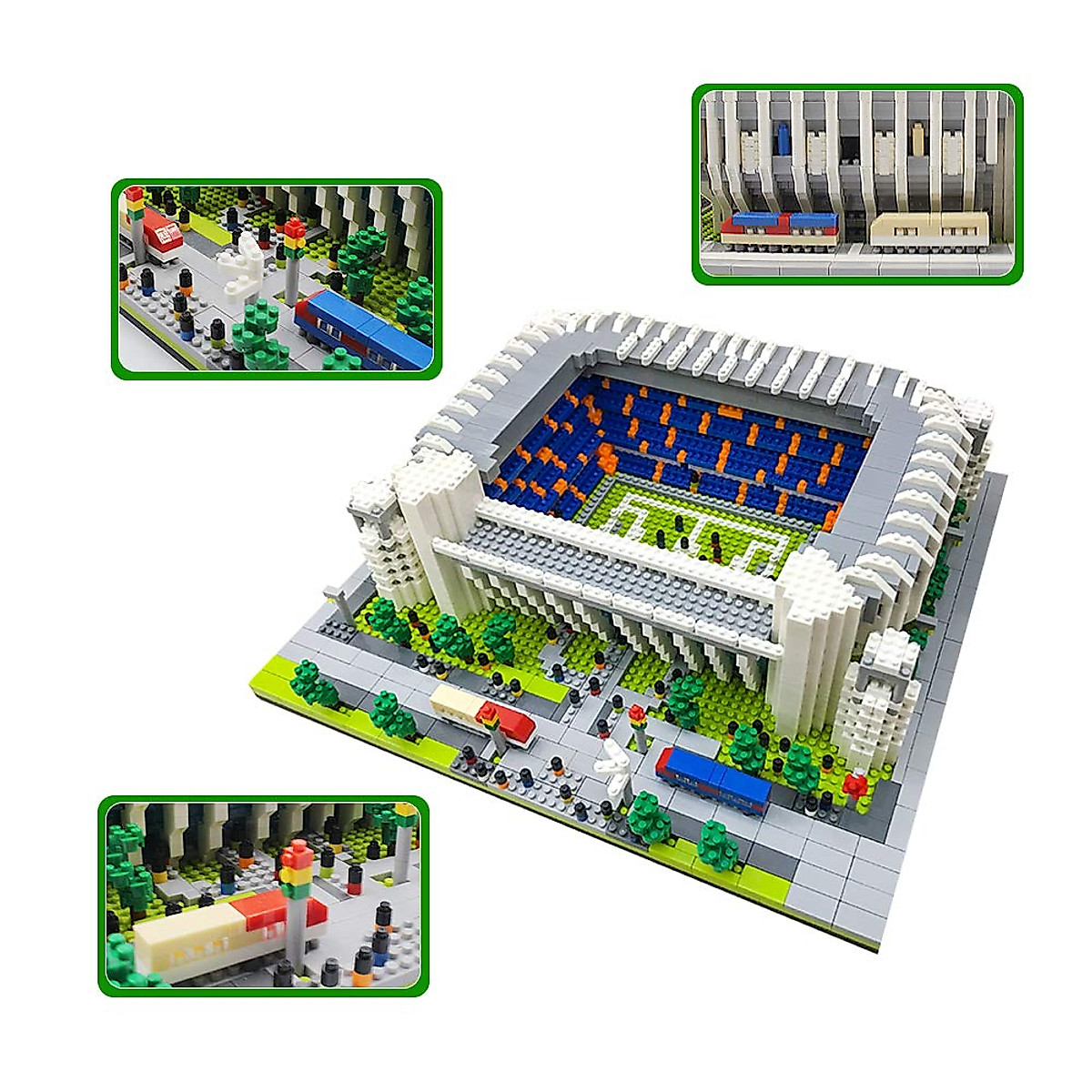 dOvOb Micro Mini Blocks Real Madrid Stadium Building Model Set (4575 Pieces) Famous Architectural Toys Gifts for Kid and Adult