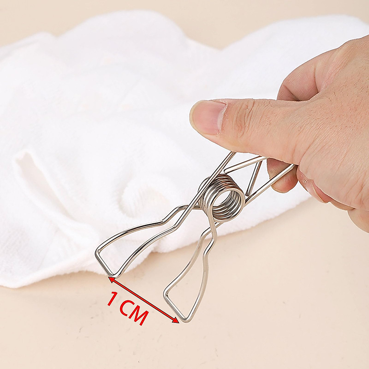 Small Chip Clips, 40 Pcs 1.7 Inch Stainless Steel High Elasticity Good Persistence for Clothespins, Paper Clips, Food Bag Clips, Clothes Pins (40)