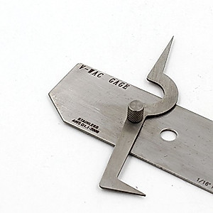 Weld V-WAC Gage Standard Welding Biting Edge Under Cut Gauge Welder Inspection Ruler