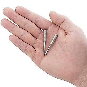 OIIKI 6 Pack Burr Grinding Stone File, Chainsaw Sharpener 7/32 Inch (Silver)