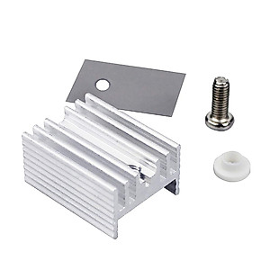 WayinTop 10 Packs TO-220 Aluminum Heatsink & Insulator/Mounting Kits for TO-220 MOSFET Transistor, TO-220 Heatsink + M3 Screw + Screw Washer + Insulator Rubberized Silicone (20mmx15mmx10mm)