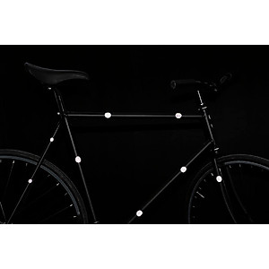 Bookman Reflective Stickers, Dots (Red) - Bike Stickers - Reflective Tire Stickers, 8 x Large and 4 x Small