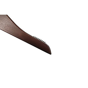 NAHANCO 10" Wooden Baby/Infant Hangers, Low Gloss Mahogany- 25/CTN.