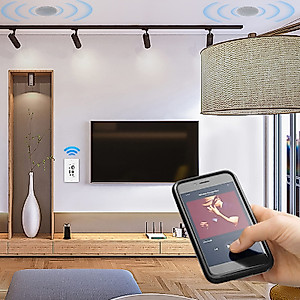 Herdio 6.5 Inch Ceiling Speakers Bluetooth (Pairs) 320 Watt Flush Mount in Wall Amplifier Receiver Perfect for Indoor Home & Covered Outdoor Porch