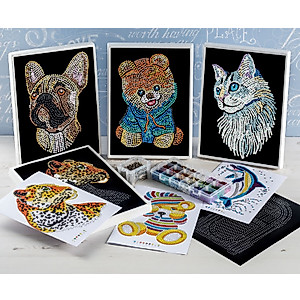 Sequin Art Blue Stag Head, Sparkling Arts and Crafts Kit; Creative Crafts for Adults and Kids