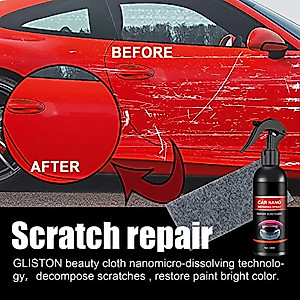 XIRUJNFD Car Scratch Repair Nano Spray, Nano Sparkle Cloth for Car Scratches, Car Nano Repairing Spray, Car Scratch Remover, Nano Car Scratch Removal Spray, Nano Spray for Cars (1Pcs 120ML)