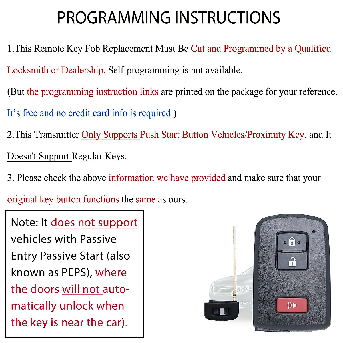 Smart Key Fob Remote Replacement Fits for Toyota Prius / Prius C 2012 2013 2014 2015 2016 2017 2018 2019 / RAV4 2013-2018 HYQ14FBA Keyless Entry Remote Control G-Board 89904-52290
