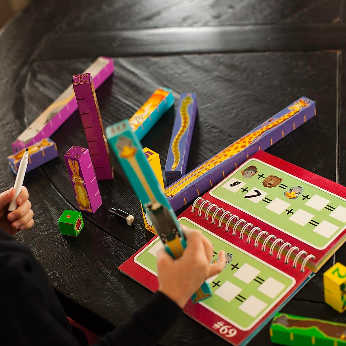Fat Brain Toys Inchimals - Animal-Themed Measuring Blocks, Math Learning, Ages 3+